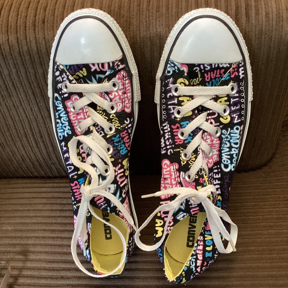 Converse Women’s Punk Graffiti Tennis Sneakers Shoes … - Gem